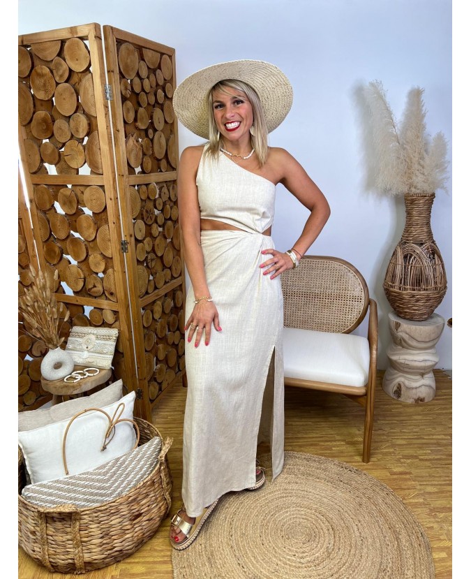 ROBE CHLOÉ - BEIGE | Un Rayon de Soleil