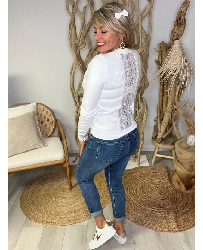 PULL LAEL - BLANC | Un Rayon de Soleil