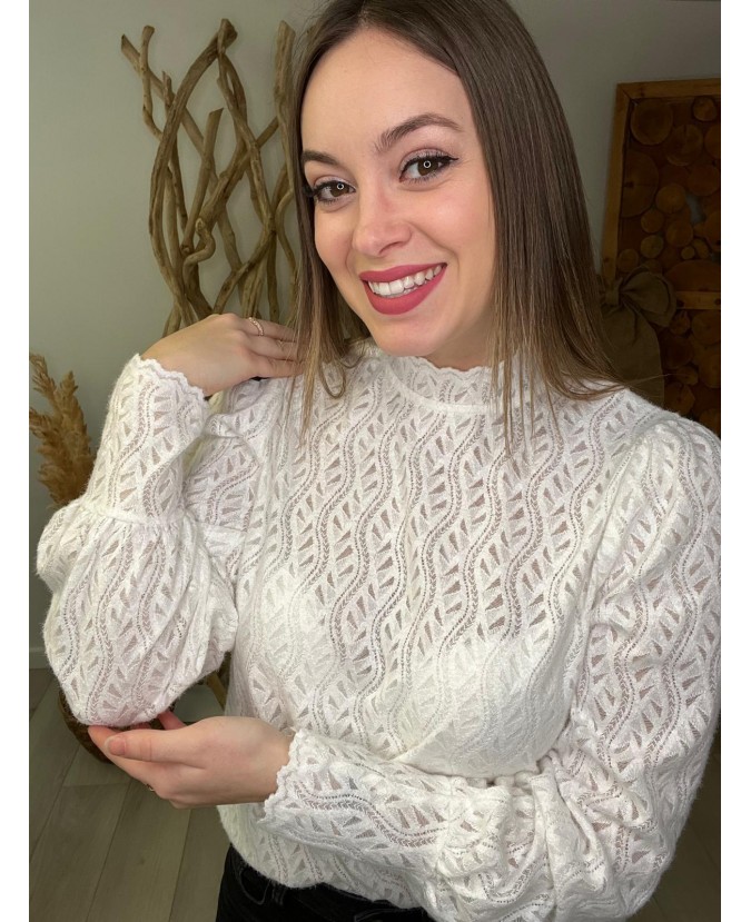 PULL MAEKO - BLANC | Un Rayon de Soleil