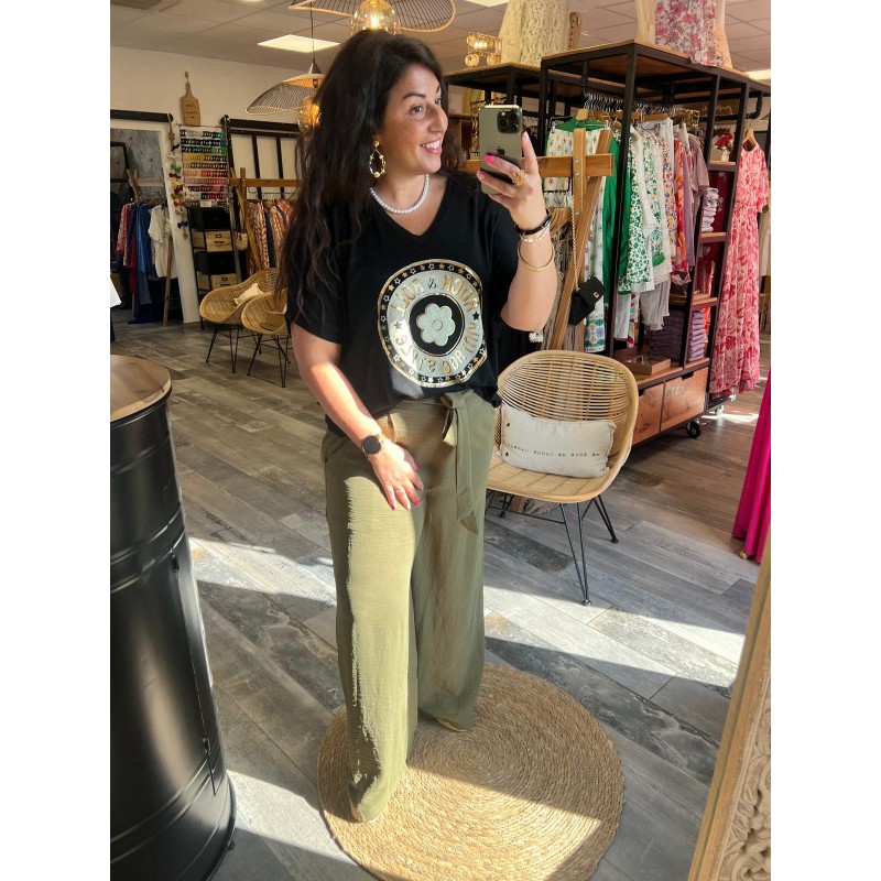 PANTALON DAVIDE - KAKI PULPEUSE | Un Rayon de Soleil